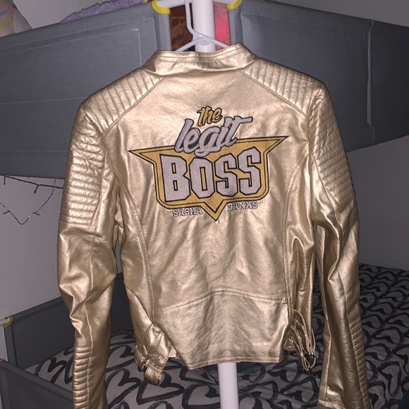 WWE | Jackets & Coats | Sasha Banks Gold Leather Jacket | Poshmark